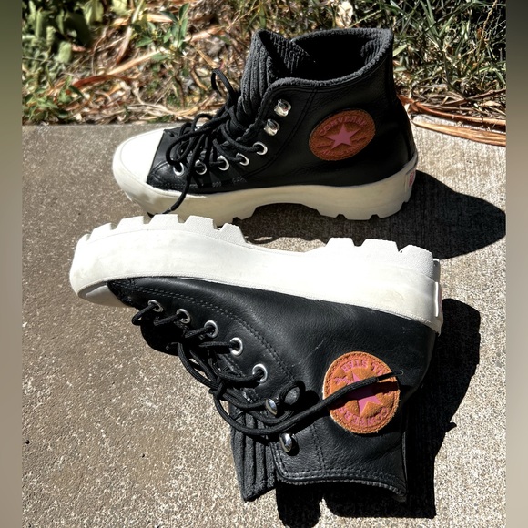 Converse | Shoes | Converse Mountain Club Black Leather Platform Shoes ...